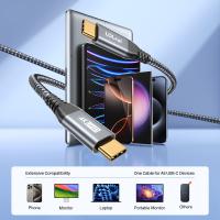 China Nylon Braided SS USB C Cable 4K HDR Video Output Cable Durable for sale
