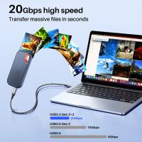 China Nylon Braided SS USB C Cable 4K HDR Video Output Cable Durable for sale