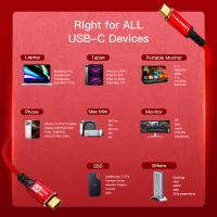 China 80Gbps USB 4.0 Cable Fast Charging USB C Display Cable 16K 8K Support Compatible With Thunderbolt 5 for sale