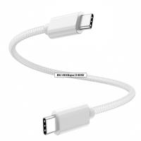 China 8K 60Hz Video USB4 Cables 40Gbps White Braided Cable USB C To USB C Cable for sale