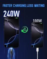 China 480 Mbps 240W USB C Cable PD 3.1 EPR Quick Charging Cable With E Marker Chip for sale