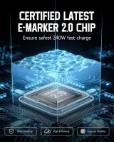 China 480 Mbps 240W USB C Cable PD 3.1 EPR Quick Charging Cable With E Marker Chip for sale