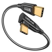 China USB4 90 Degree Right Angle Cable 240W USB C To USB C Cord 8K Video Display Thunderbolt 4 3 Compatible for sale
