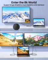 China PD 3.1 L Shaped Cable 8K Video Display Right Angled USB C Cable Docking Station for sale