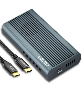 China All Aluminum M.2 SSD Enclosure Dual Protocol 40Gbps NVMe Enclosure Compatible With Thunderbolt 4 / 3 for sale