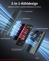 China 40Gbps M.2 NVMe Enclosure 8TB NVMe SSD Enclosure Active Cooling Fan Tool Free for sale