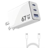 China 67W USB C Power Adapter Foldable Multi Port GaN Charger For MacBook Pro iPad Air iPhone Samsung Galaxy for sale