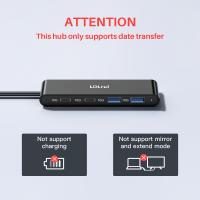 China Silver / Black 4 Port USB C Hub 10Gbps USB C And A Hub For Laptop PC Mac External SSD for sale