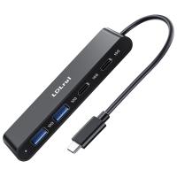 China Silver / Black 4 Port USB C Hub 10Gbps USB C And A Hub For Laptop PC Mac External SSD for sale