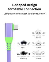 China Soft Silicone VR Link Cable 16FT 5M 5Gbps USB 3.0 To USB C Cable For Meta Quest 3 2 for sale