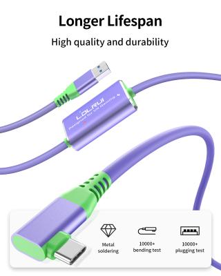 China 5M 16FT VR Headset Cable PD Fast Charging 5Gbps Liquid Silicone Cable For Quest Pro Oculus Rift S for sale