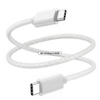 China White USB4 Cables 240W Nylon Braided Type C Cable 8K Video Compatible With Thunderbolt 4 3 for sale