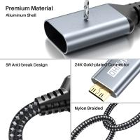 China Type C To Mini HDMI Cable Unidirectional 4K 60Hz 2K 144Hz Portable Monitor Cable for Gaming Laptop for sale
