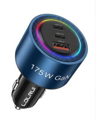 China 175W USB C Car Charger Multi Port USB Charger For Car Trucks Heavy Duty Laptop Charging for sale