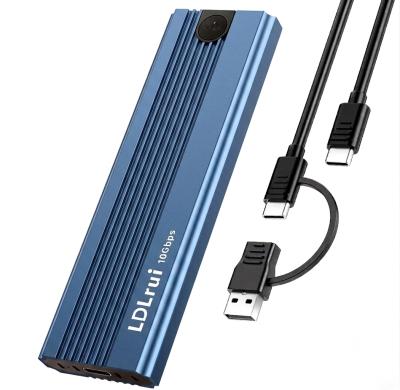 China Aluminum Alloy M.2 SSD Enclosure 10Gbps External SSD Enclosure With Tool Free Installation for sale