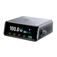 China 100W GaN Fast Charging Station 5 Port Desktop USB C Charger 4 Type C and 1 USBA Fast Charging Hub for sale