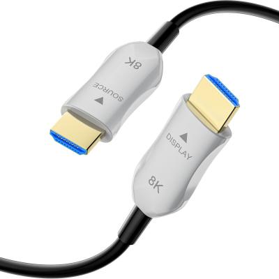 China Active Optical Cable 8K Fiber Optic HDMI 2.1 Cable 48Gbps 8K60Hz 4K120Hz EARC HDR Ultra High Speed Thin Long Cord for sale