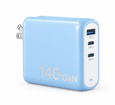 China LDLRUI Blue 140W GaN Fast Charger 2C1A Multi Port LED Power Desktop Charging Station Factory Wholesale OEM ODM Supplier Bulk for sale