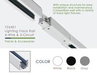 China CE RoHS Track Lighting Rail System 0.5m 1m 1.5m LED Track Light System for sale