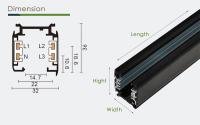 China CE RoHS Track Lighting Rail System 0.5m 1m 1.5m LED Track Light System for sale