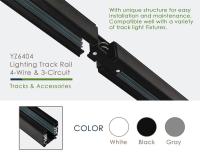 China CE RoHS Track Lighting Rail System 0.5m 1m 1.5m LED Track Light System for sale