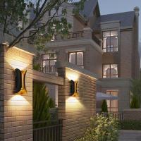 China Sand Black Cri80 6W Ip65 Waterproof Up And Down Luminous Led Wall Lamps for sale