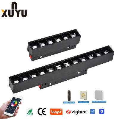 China Smart Tuya Wifi 48V Magnetic Track Light 6W Led Linear Spotlight for sale