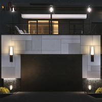 China Double Headed Aluminum Acrylic Outdoor Balcony Wall Lights 3000K 6000K for sale