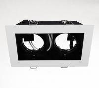 China Recessed Downlight Mr16 LED Housing Double Head For Office / Warehouse for sale