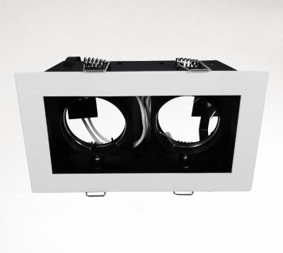 China Recessed Downlight Mr16 LED Housing Double Head For Office / Warehouse for sale