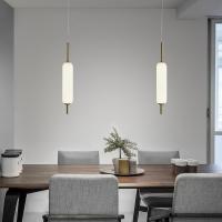 China Minimalist LED Pendant Light Dining Room 6000K Long Pendant Light for sale