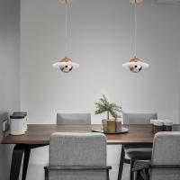China Glass E27 Flying Saucer Pendant Light Aluminum Body With Smooth Surface for sale