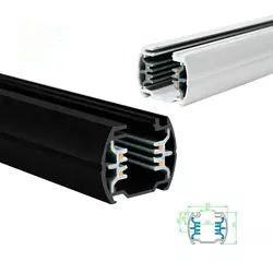 China OEM ODM Black LED Track Rail 43-34mm Four Wire And Three Circuit for sale