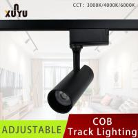 China Black / White Aluminum Adjustable Led Track Lighting 80LM/W for sale