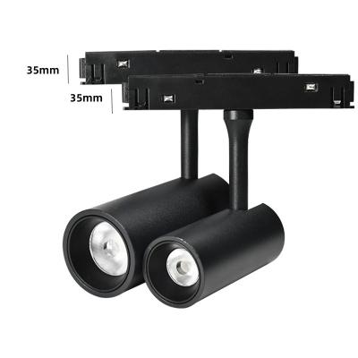 China Black 48v 20mm 35mm Surface Mounted Track Lighting Fast Heat Dissipation for sale