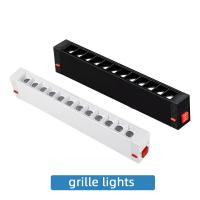 China 9w 18w LED Magnetic Track Light Frameless Recessed Grille Lamp For Living Room for sale