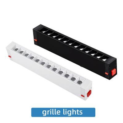 China 9w 18w LED Magnetic Track Light Frameless Recessed Grille Lamp For Living Room for sale