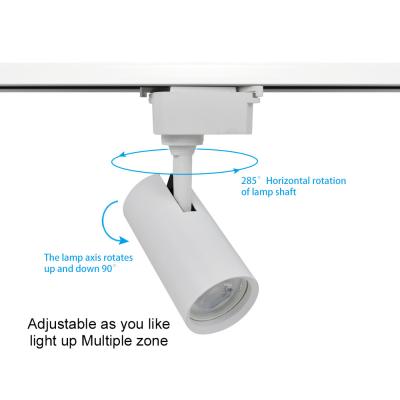 China Clothing Store Shopping Mall Exhibition Hall GU10 Mr16 Track Light Housing for sale
