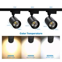 China 3500K Black Color COB Track Light 10W 20W 30W For Clothing Store for sale
