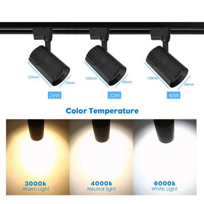 China Two Wire Three Wire Cob Track Spotlight For Commercial Supermarket for sale