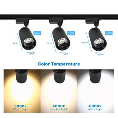 China Surface Mounted Adjustable Angle Cob Led Track Light High CRI for sale