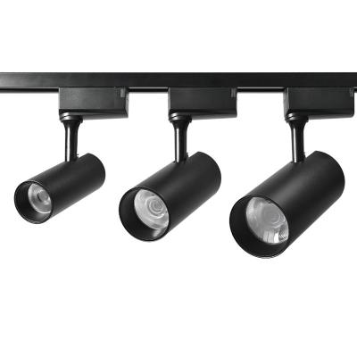 China Cct 3000k \ 4000k Cob Track Light 30w 20w Clothing Store Window Black for sale