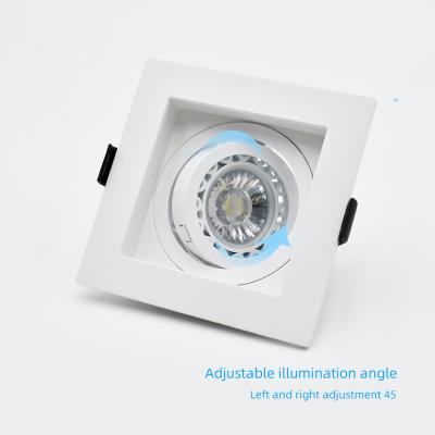 China Recessed Square Mr16 Lamp Housing Single Head Double Head Three Head for sale