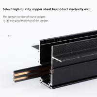 China Black Aluminum Embedded Magnetic Rail Track Spotlight 48V 20MM 1M 1.5M 2M for sale
