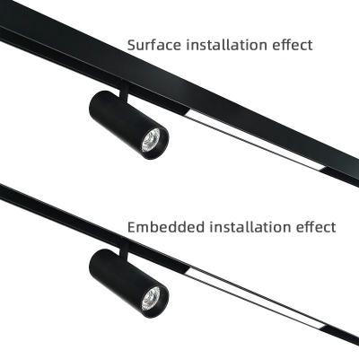 China Intelligent Track Lighting Cob Spotlight 12w 20w 30w Track Light Surface Mounted for sale