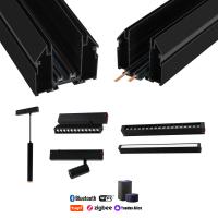 China 25mm Tension Ceiling Track Rail Commercial Lighting Smart Wifi Linear Grille Light 220V 2 Wires for sale