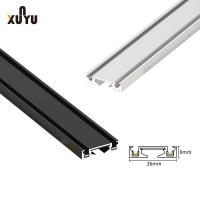 China Aluminum Black White Magnetic Track Rail Ultra Thin Surface Mounted for sale