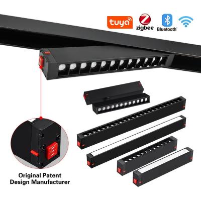 China No Main Light Magnetic Track Surface Mounted Track Linear 3000K 12W 24W Grille Light for sale