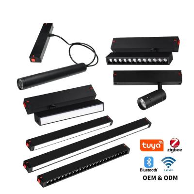 China 220V No Main Light Magnetic Track Linear 3000K 10W 20W COB Chandelier for sale
