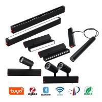 China Embedded Magnetic LED Double Head Track Light COB 4000K 6000K Spotlight for sale